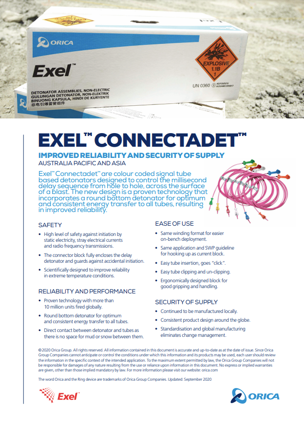 EXEL Connectadet Flyer – Orica Online Merchandise Store