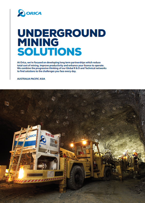 Underground Mining Solutions Brochure – Orica Online Merchandise Store